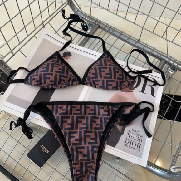Fendi | Swim | Fendi Reversible Logo Twopiece Bikini Set | Poshmark